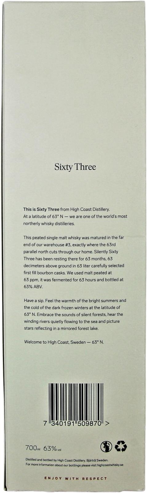 High Coast Sixty Three 63 - Ratings and reviews - Whiskybase